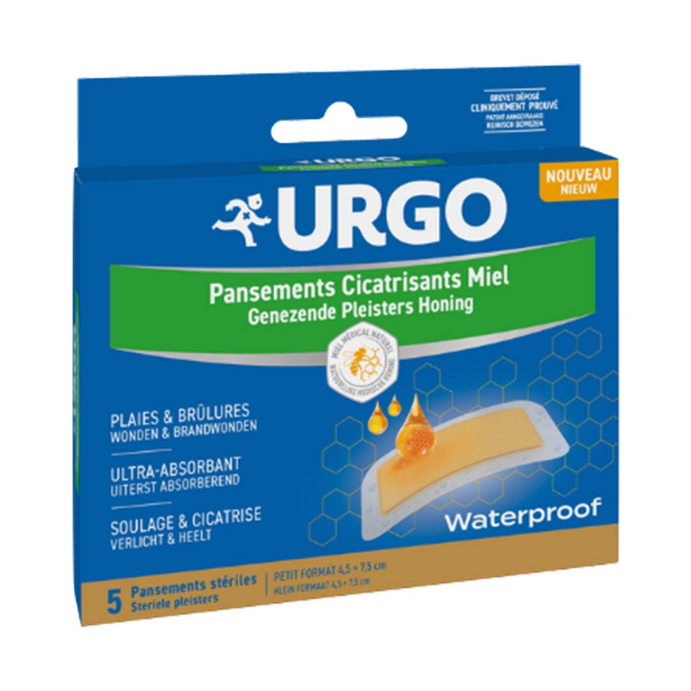 Urgo Honey Healing Plasters 4.5x7.5cm x5 - Easypara