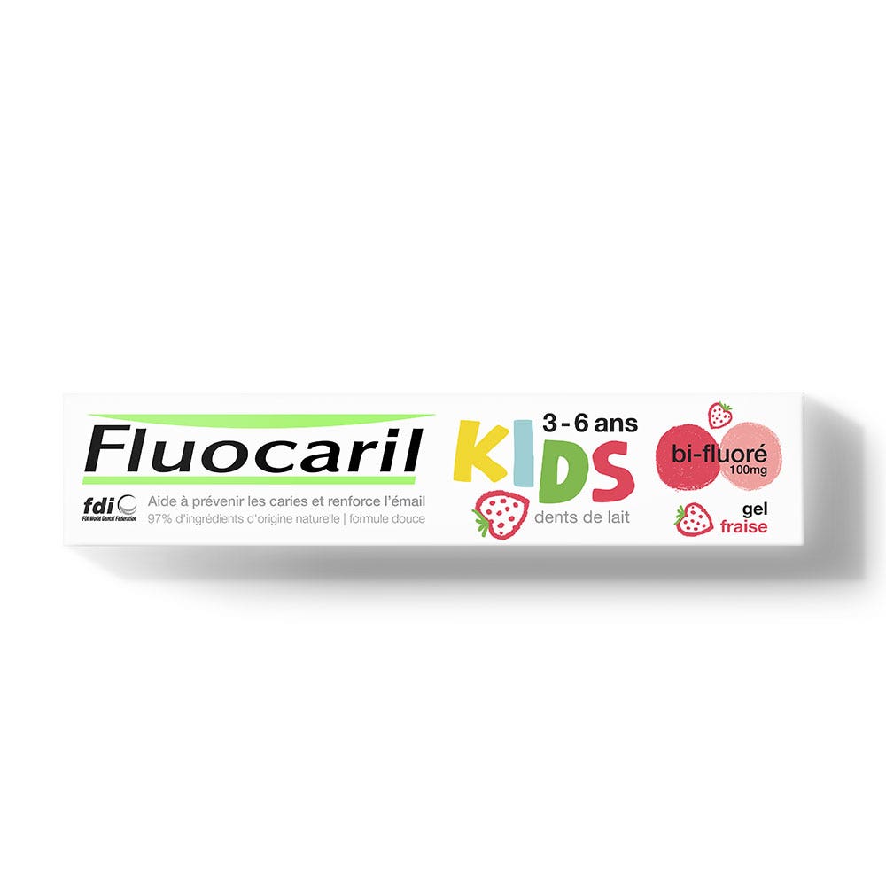Fluocaril Kids toothpaste 0-6 years strawberry 3 - 6 ans 50ml - Easypara