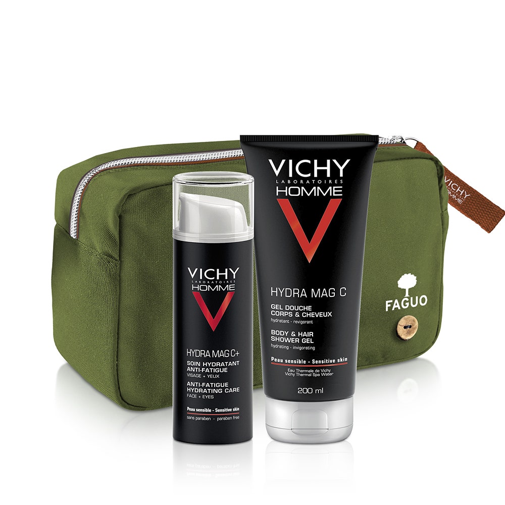 Vichy Man Hydra Mag C Case Moisturiser + Shower Gel 250ml - Easypara