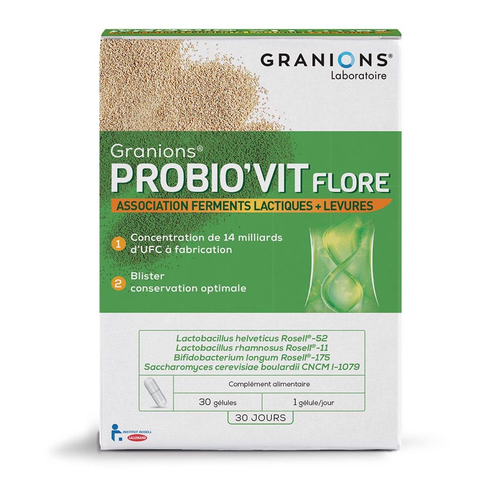 Granions Probio'vit Flora 30 Capsules - Easypara