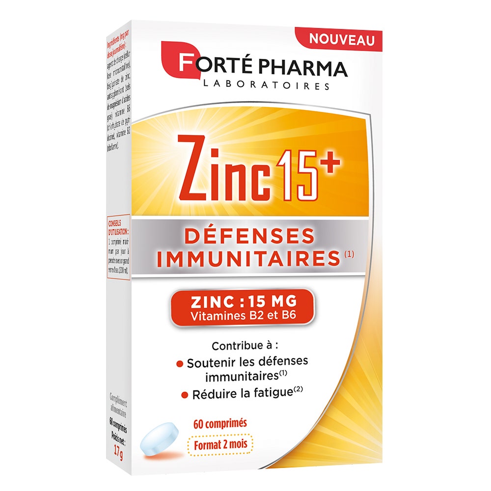 Forté Pharma Zinc 15+ 60 tablets - Easypara