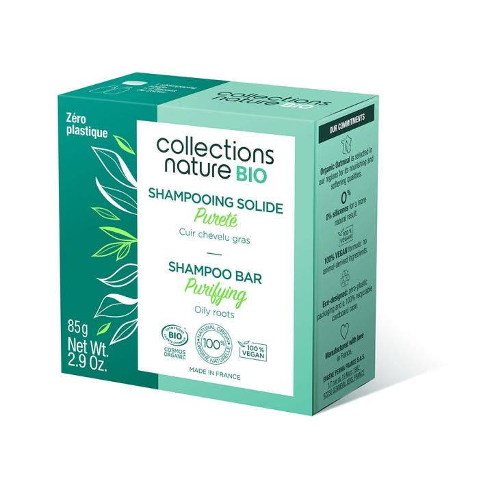 Solide Purifying Shampoo Collections Nature Bio 85g- Collections Nature - Easypara