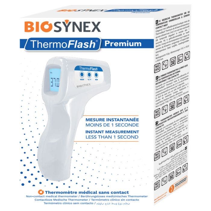 Premium Non-Contact Thermoflash Thermometer Lx-26 P - Biosynex - Easypara