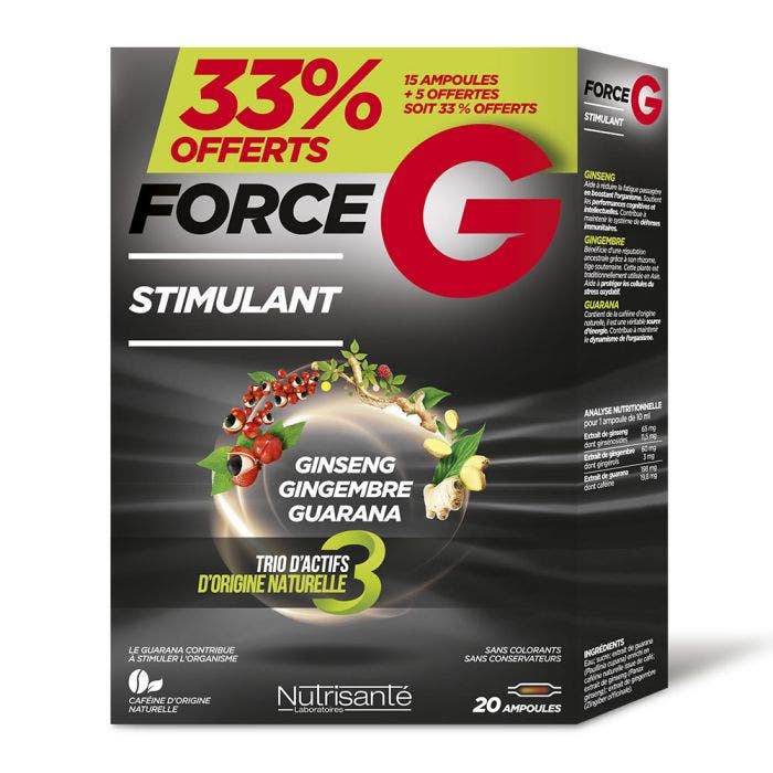 Force G Stimulating 20 Phials - Nutrisante - Easypara