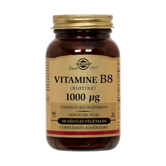 Vitamin B8 Biotin 1000Ug x 50 plant capsules- Solgar - Easypara