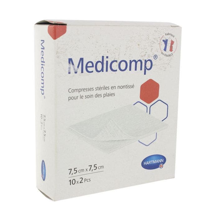 Medicomp Sterile Non Woven Compresses 7.5x7.5cm 50 X 2 - Hartmann ...