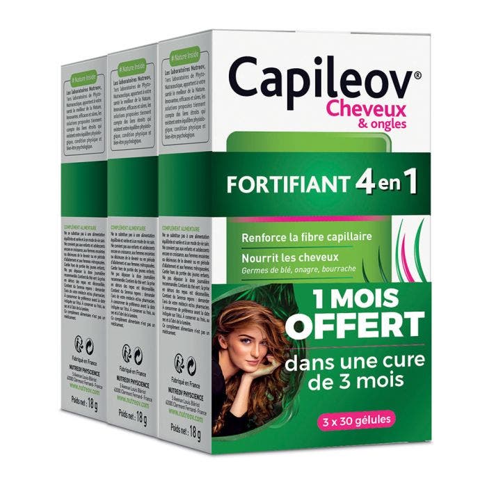 Capileov Strengthening 3x30 Capsules 3x30 Gelules- Nutreov - Easypara