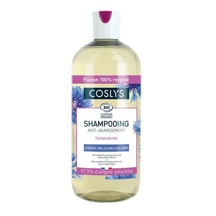 Organic anti-yellowing shampoo 500ml-Grey and white hair Coslys - Easypara