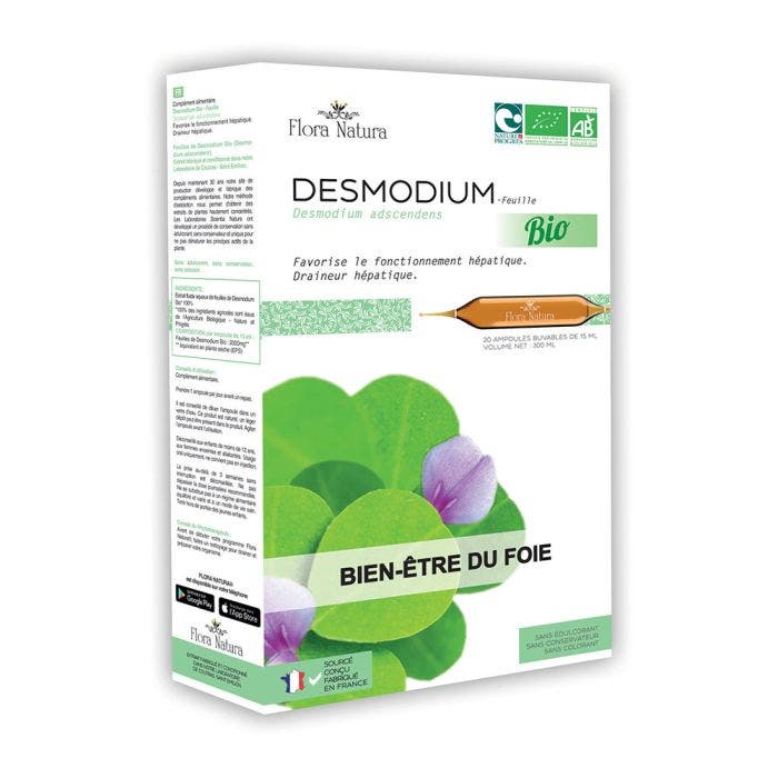 Desmodium Bioes 20 ampulas-Liver Well-being Flora Natura - Easypara