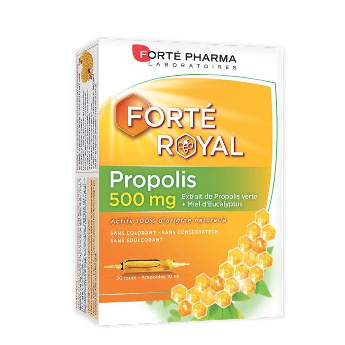 Propolis 20 Phials X Forté Royal 500 mg- Forté Pharma - Easypara